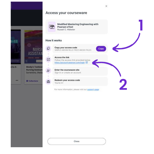 How do I redeem my courseware code?